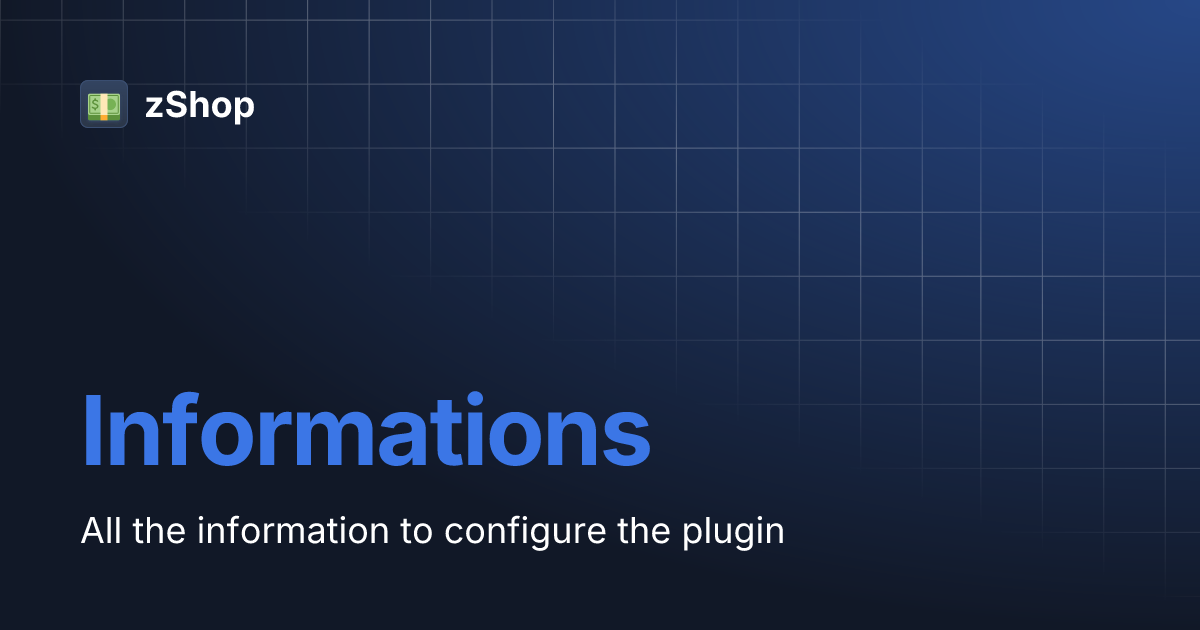 Informations | zShop